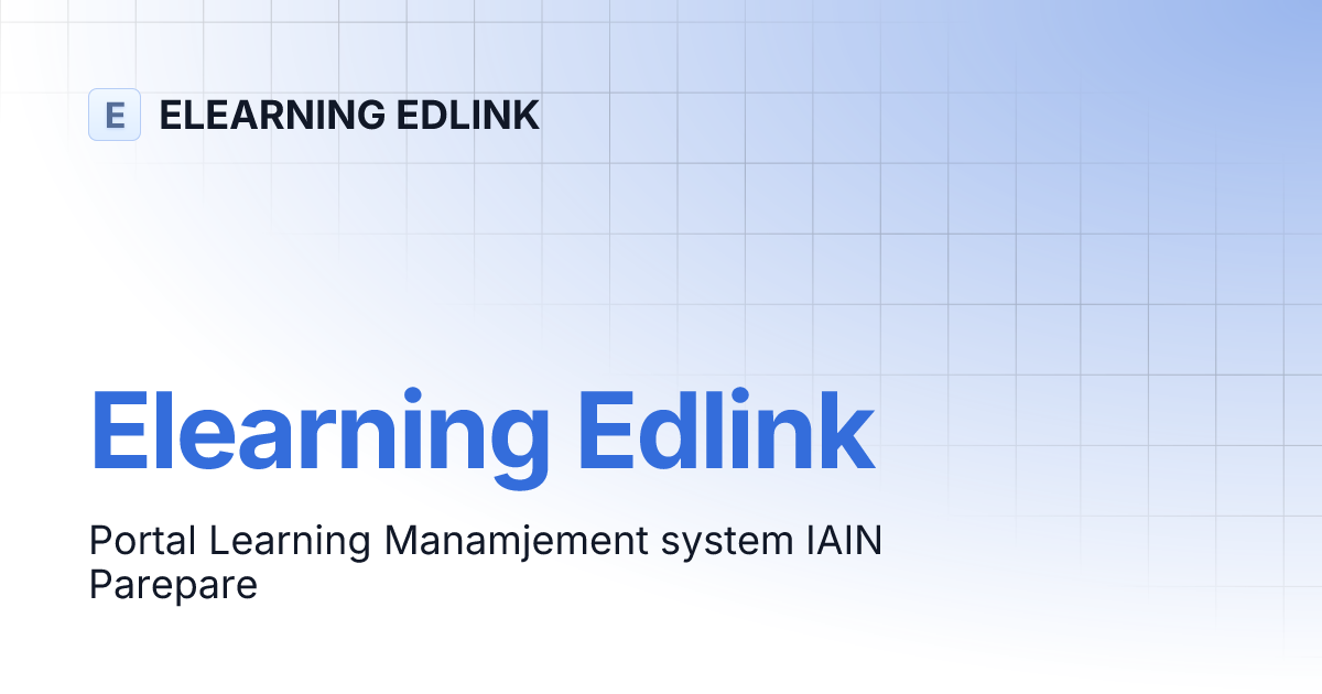 Elearning Edlink | ELEARNING EDLINK